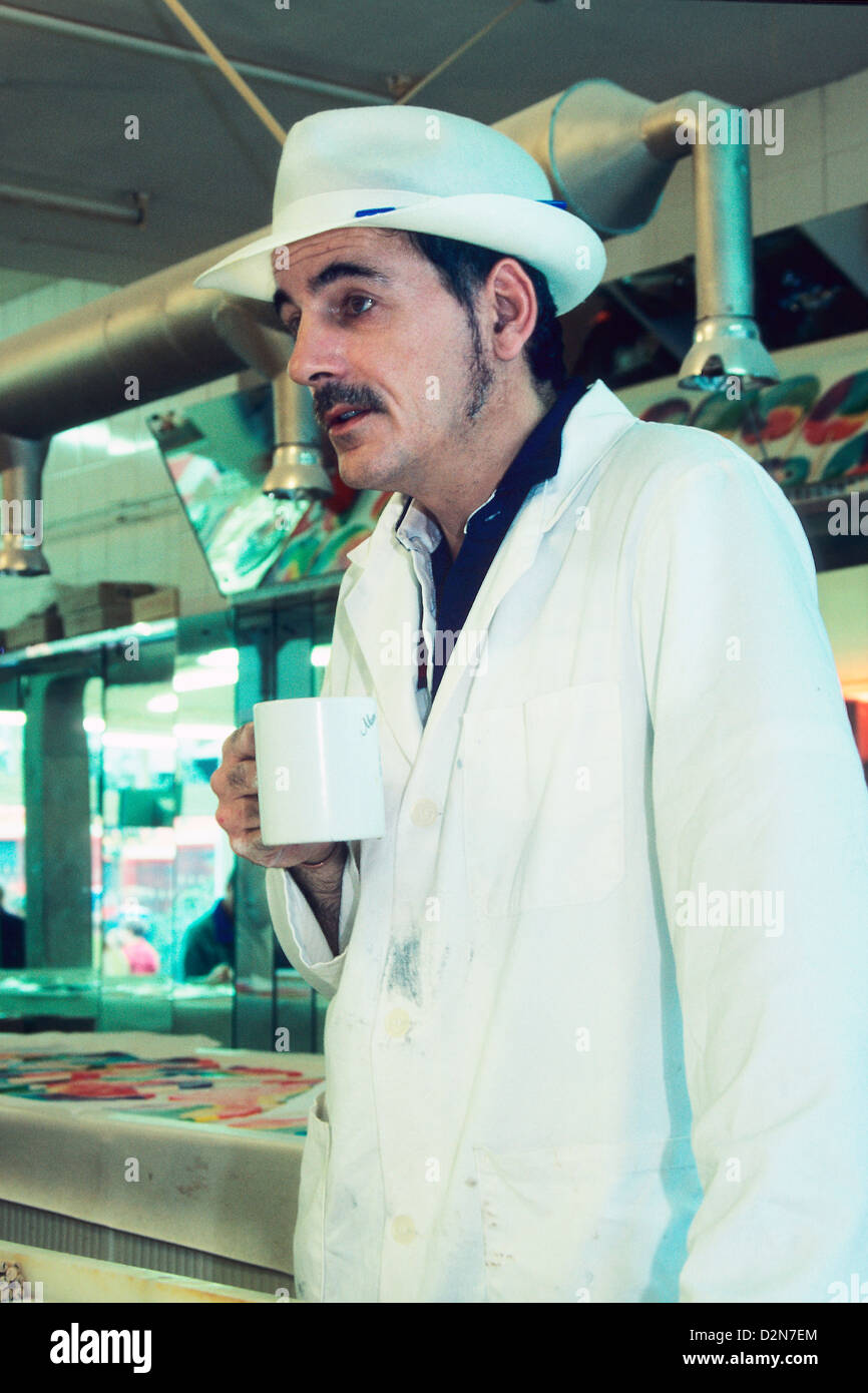 Chocolatier and rock candy maker, Roy Rodgers, takes a tea break at ...