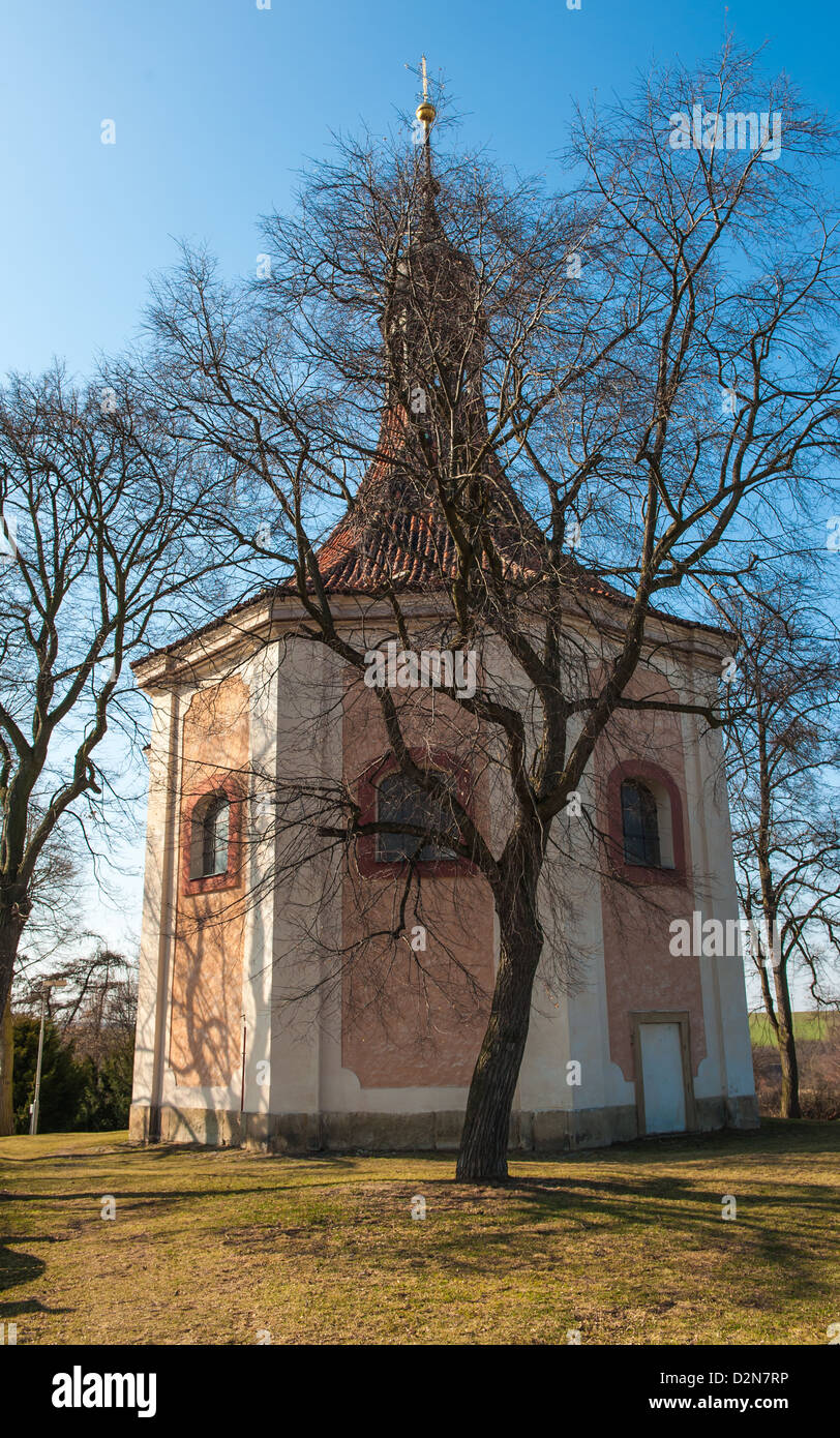 Baroque chapel of the Finding of the Holy Cross in Cicovice, Czech ...