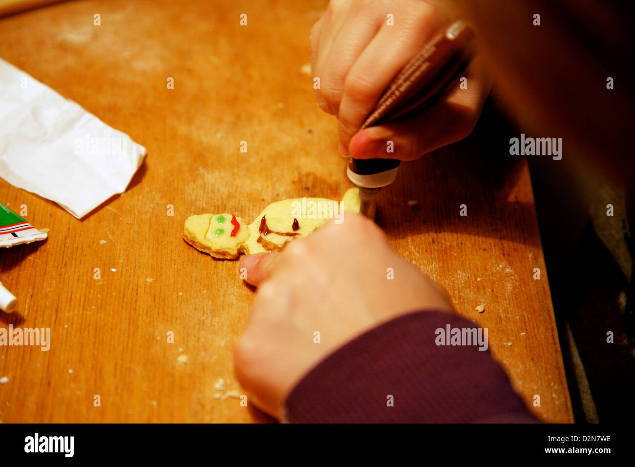 Boy bakes cookies Stock Photo - Alamy