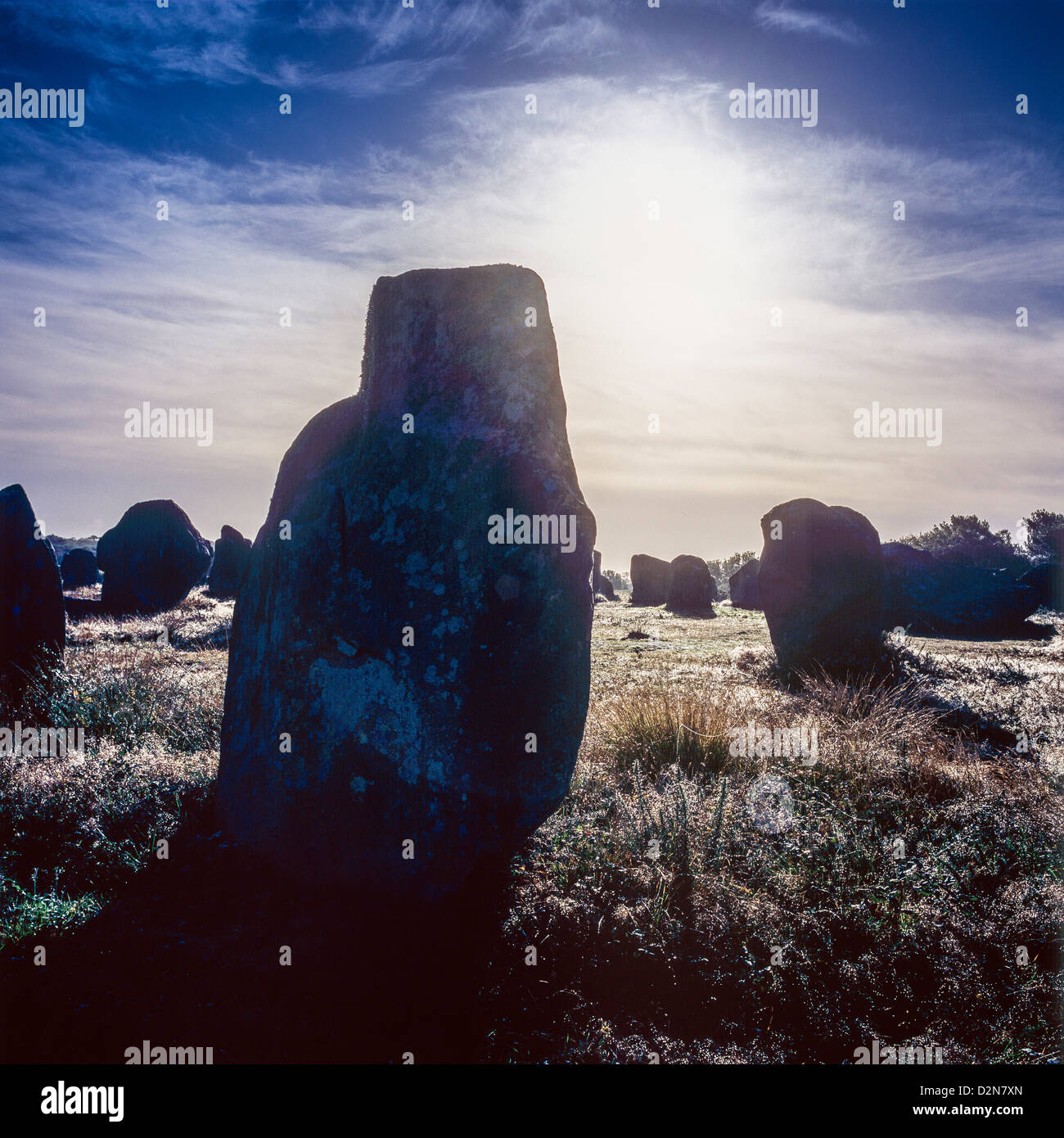 Neolithic menhir alignments ménec hi-res stock photography and images ...