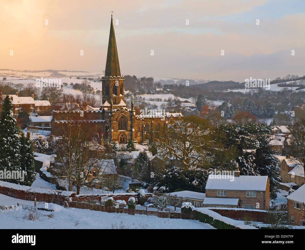 Bakewell Derbyshire Peak District Winter Stock Photo - Alamy
