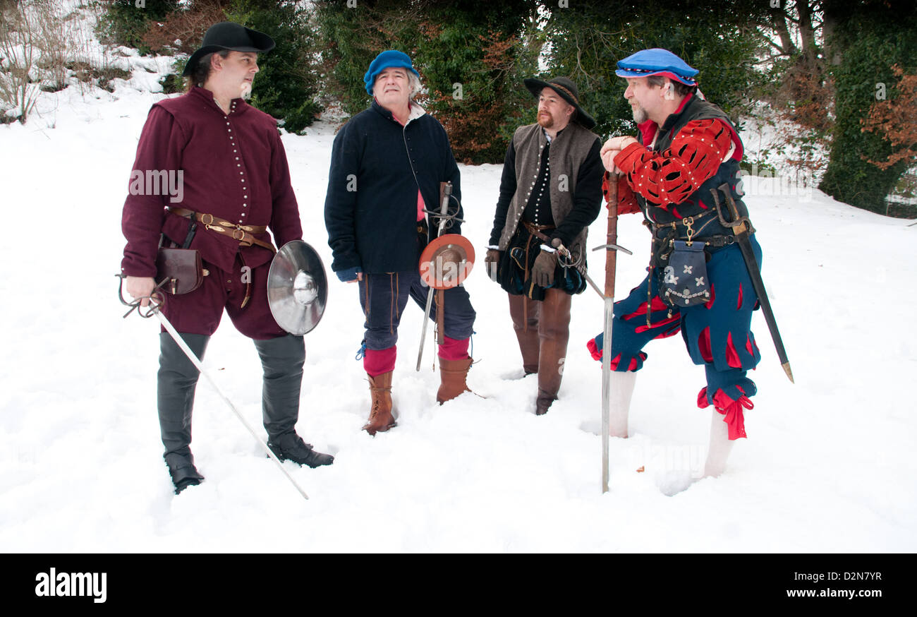 Re-enactment group from the Tudor period Stock Photo - Alamy