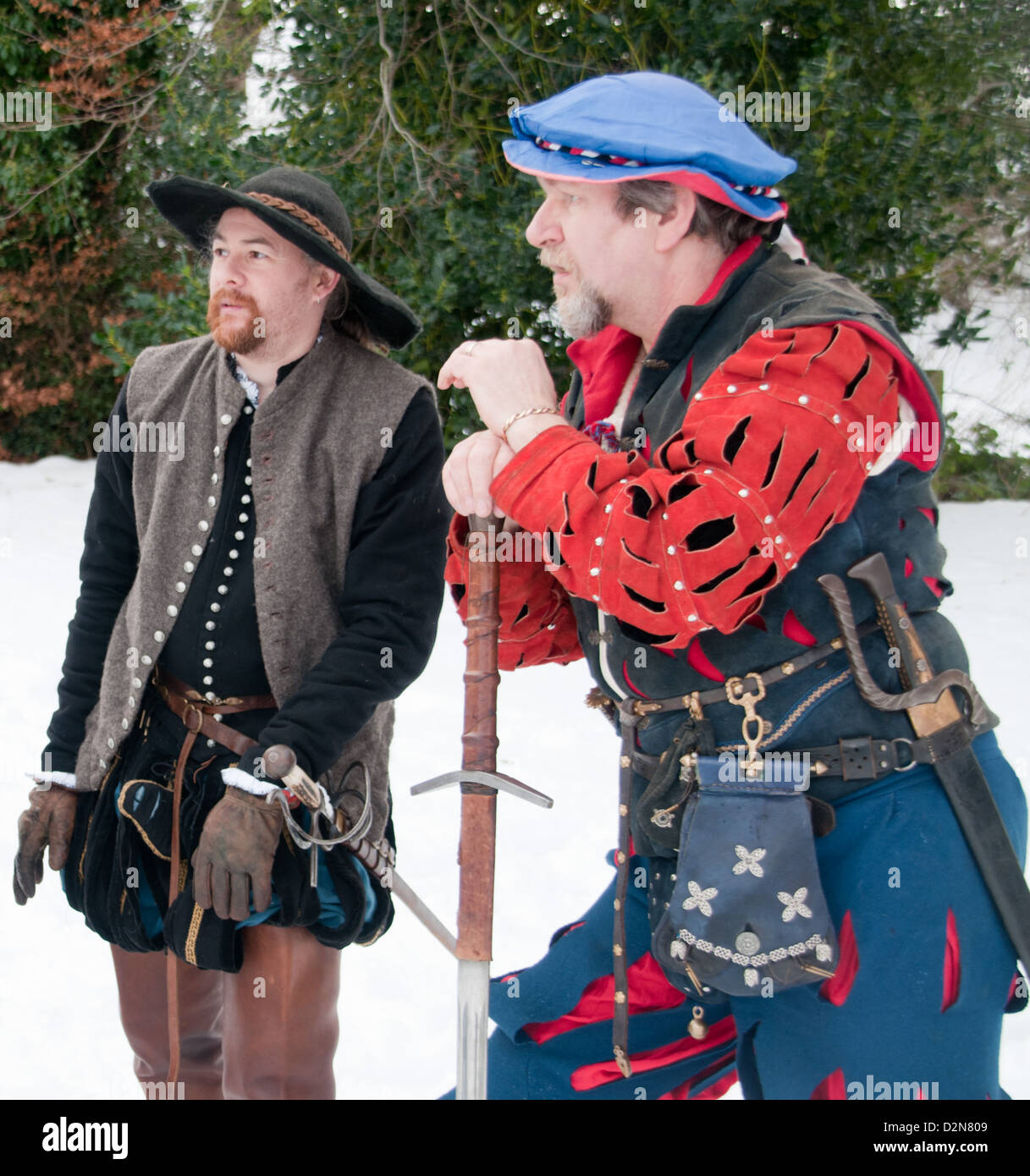 Re-enactment group from the Tudor period Stock Photo - Alamy