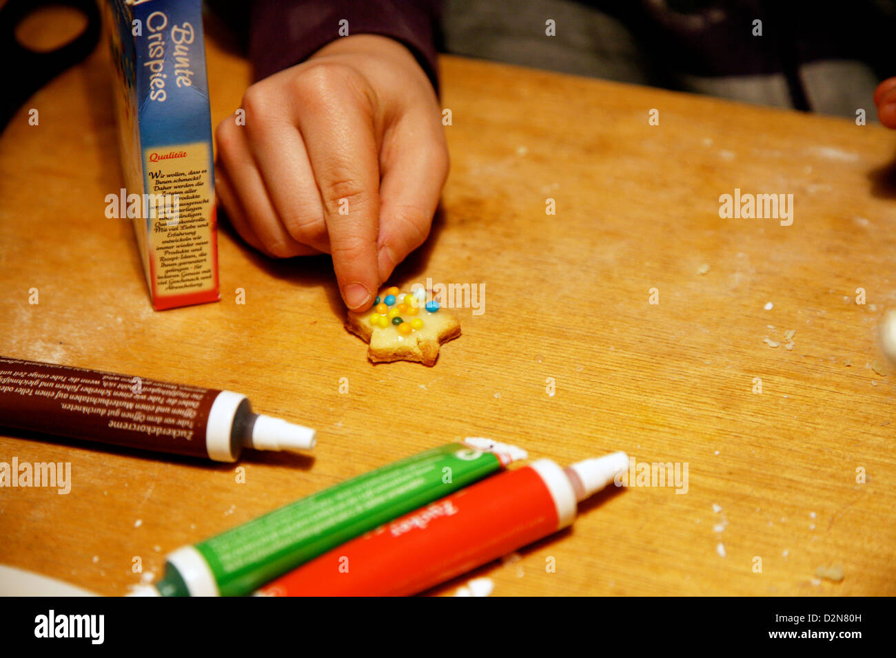 Boy bakes cookies Stock Photo - Alamy