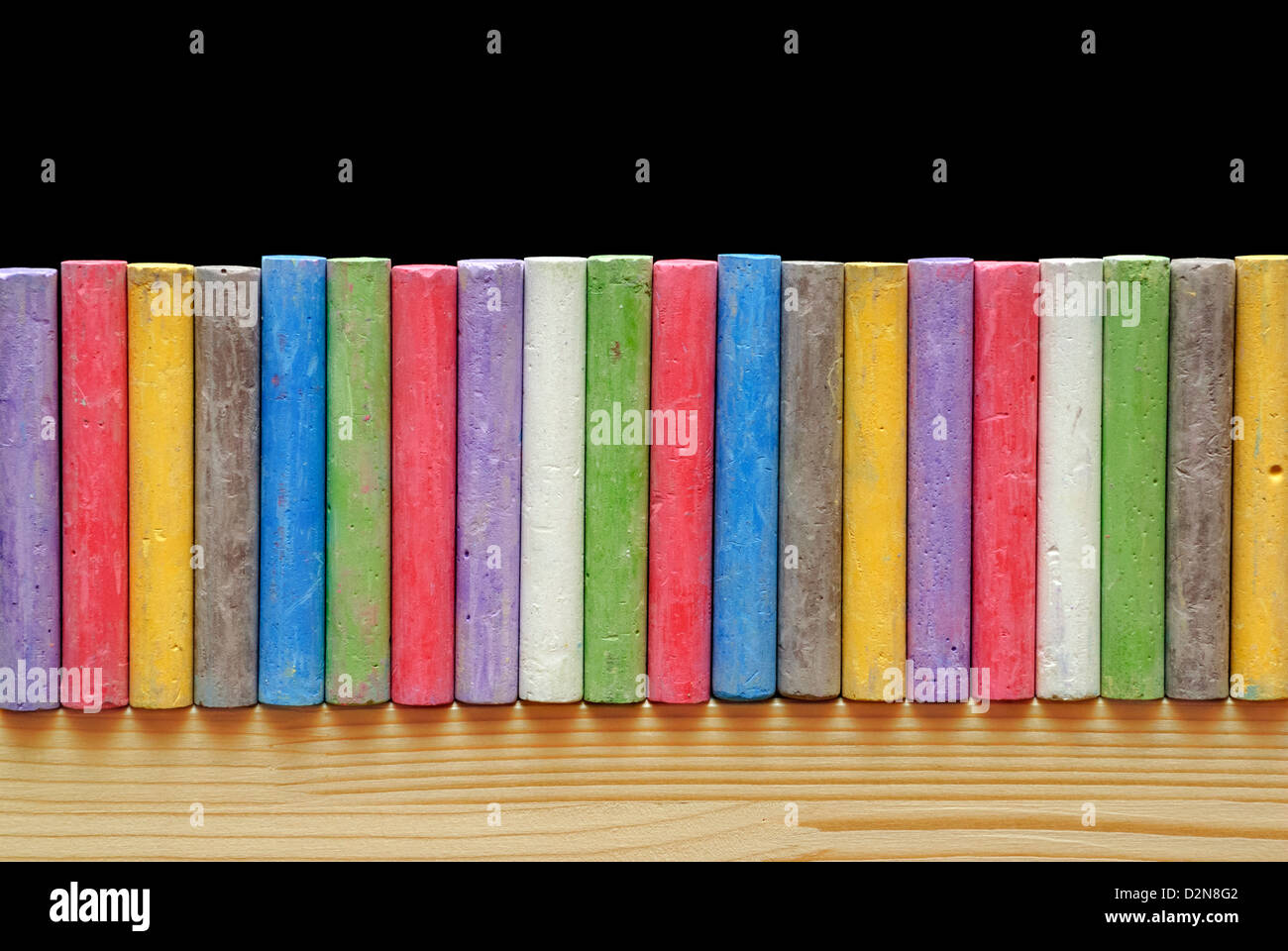 Chalk drawing rainbow color chalks hi-res stock photography and images ...