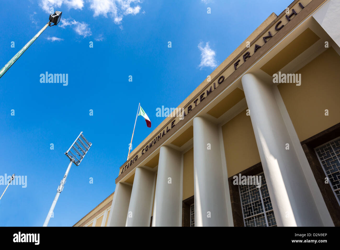 Italy, Florence, the main entrance of the Artemio Franchi football ...
