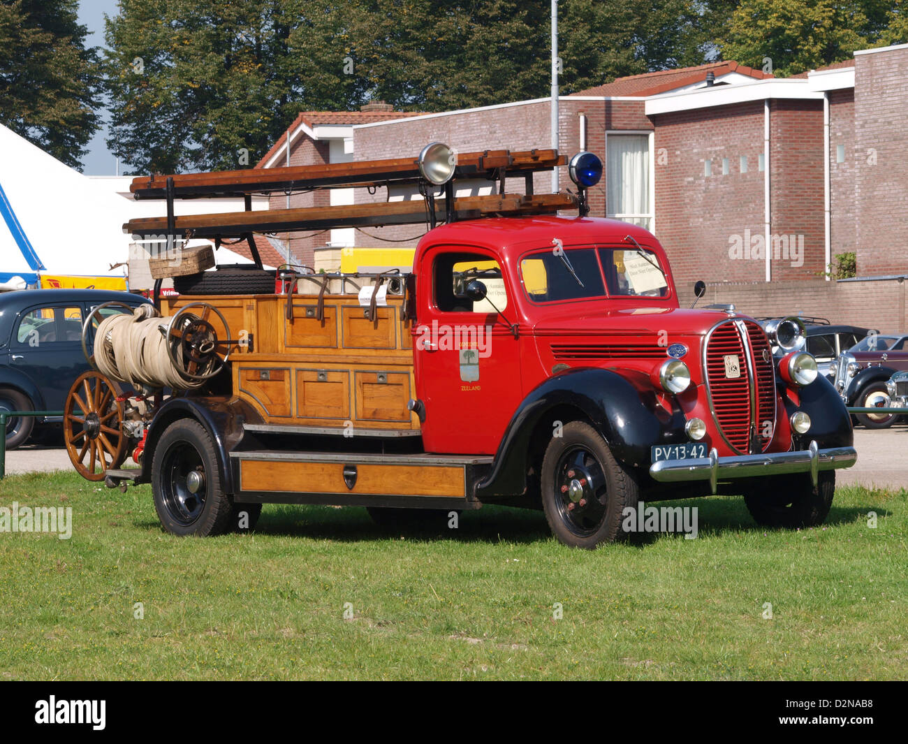 1956 Ford Fire engine Stock Photo - Alamy