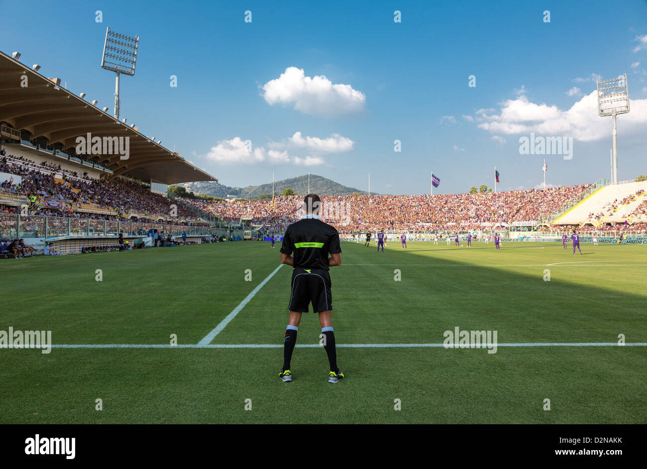 Italy, Florence, the Artemio Franchi football stadium designed by Pier ...