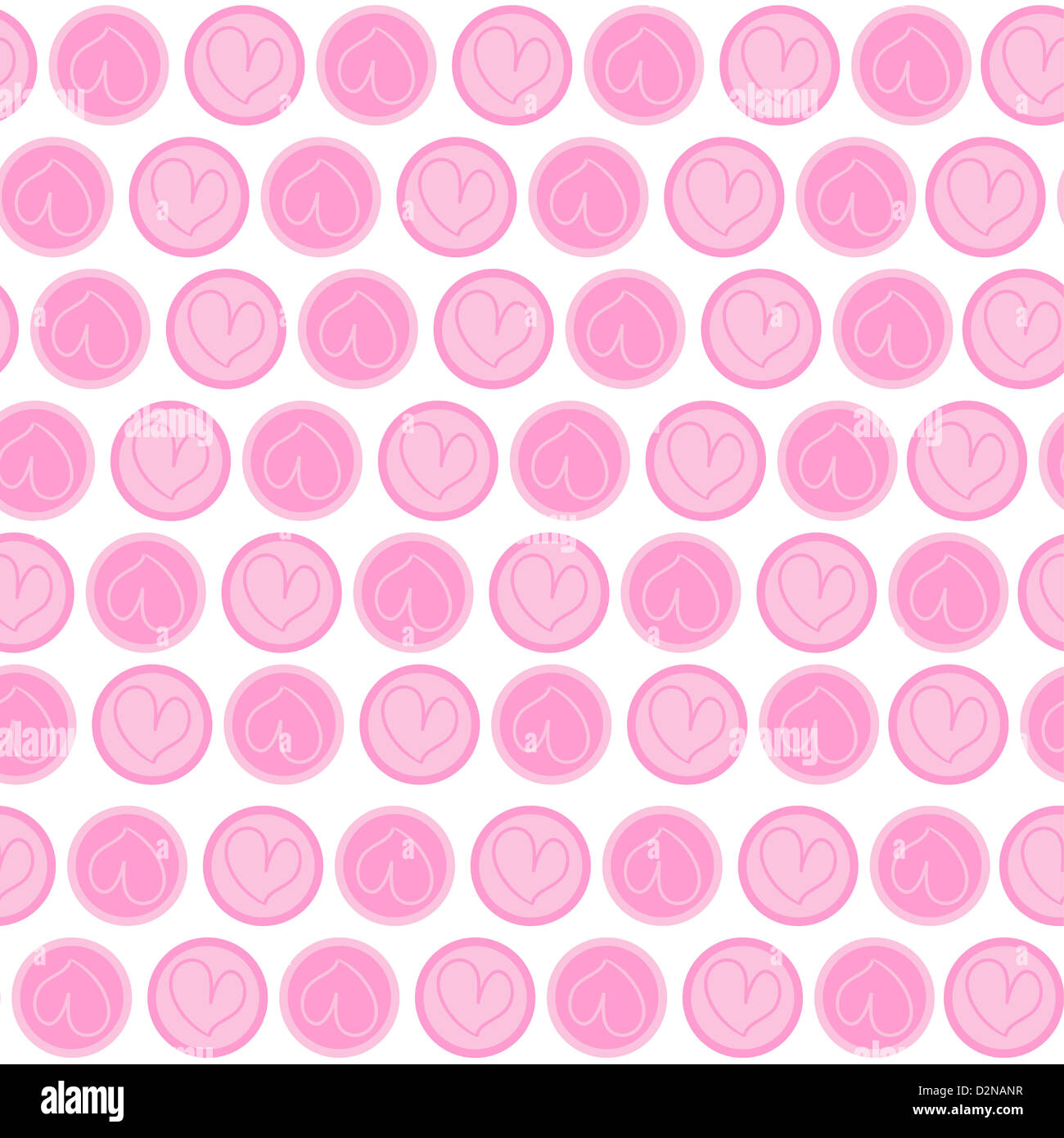 Valentine pink love heart seamless pattern. Vector illustration layered ...