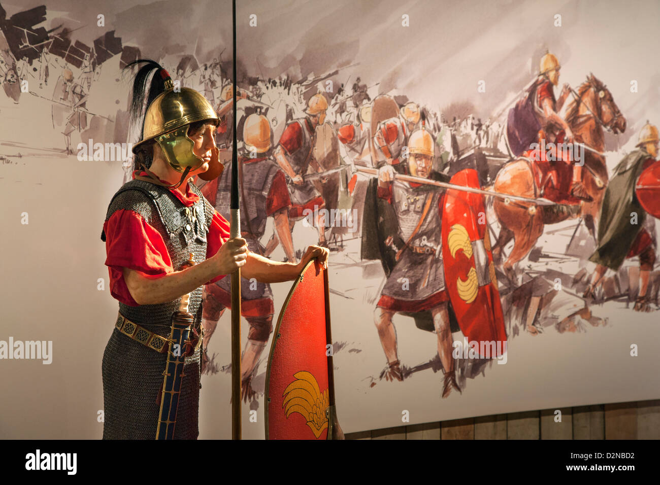 Roman soldier shield hi-res stock photography and images - Alamy
