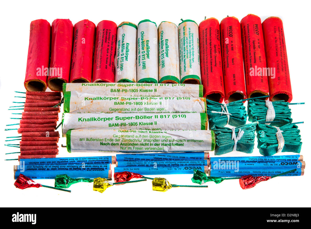 Different types of fireworks, cracker, banger Stock Photo - Alamy