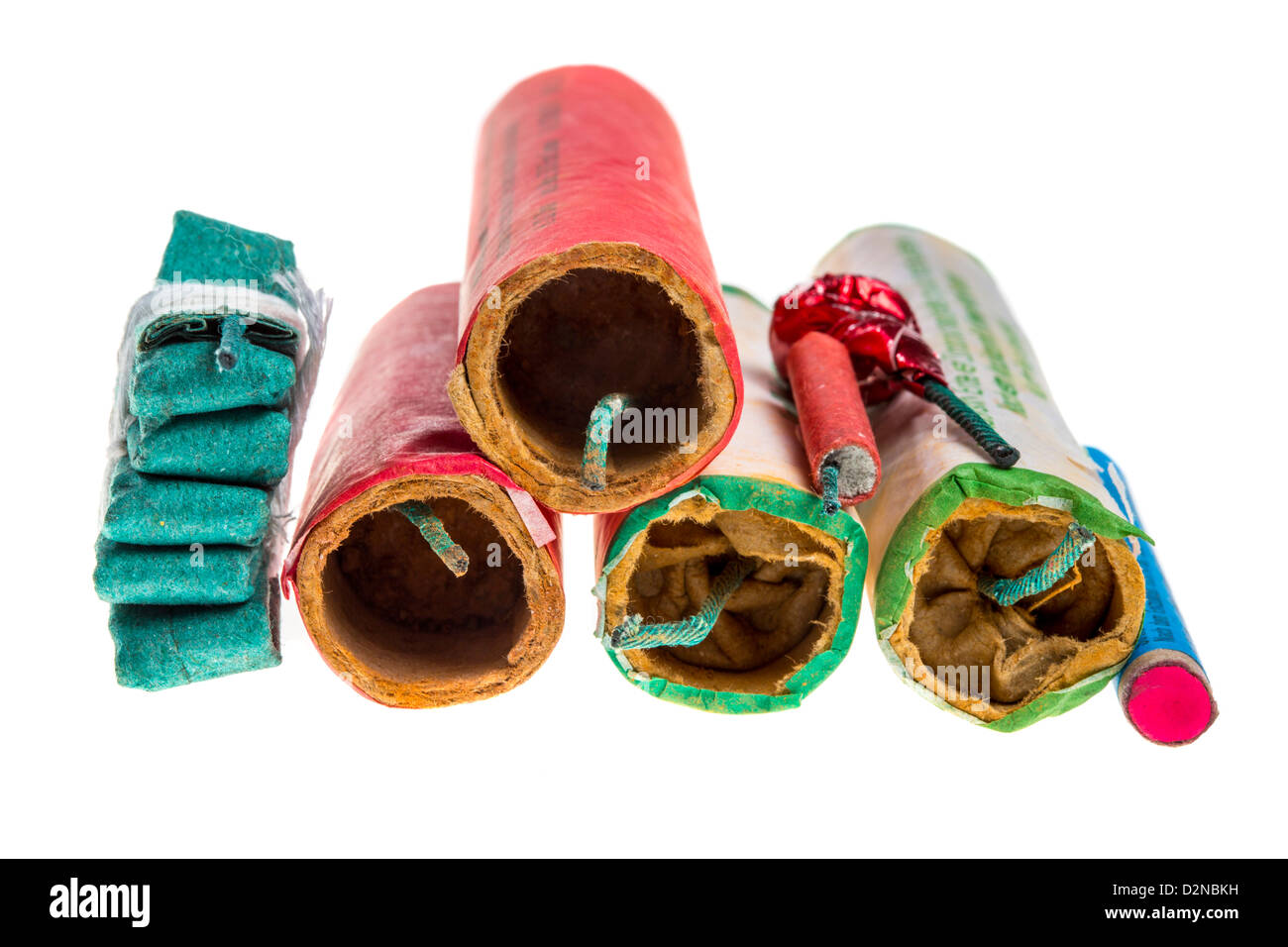 Different types of fireworks, cracker, banger Stock Photo - Alamy