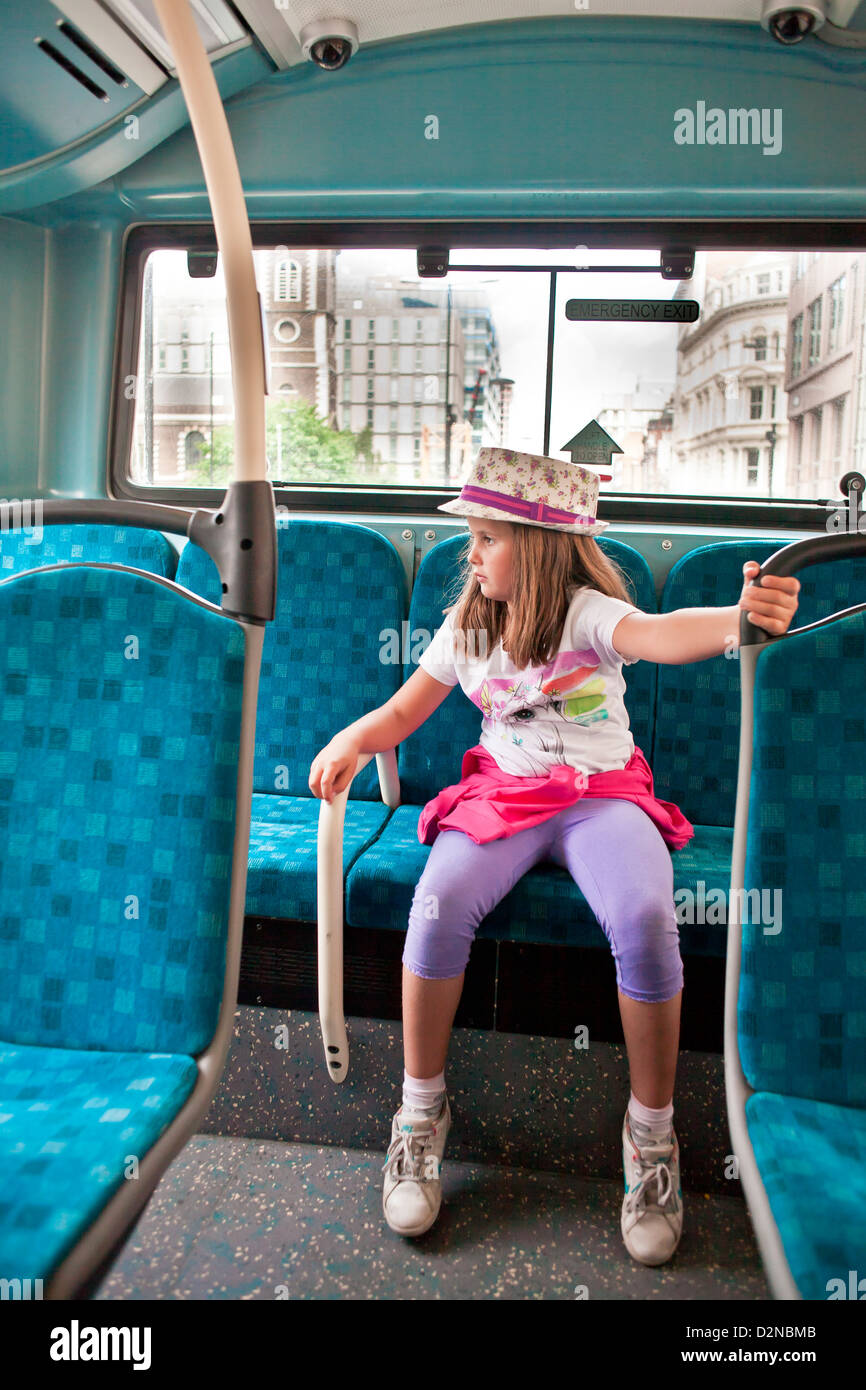 Girl on school bus hi-res stock photography and images - Alamy