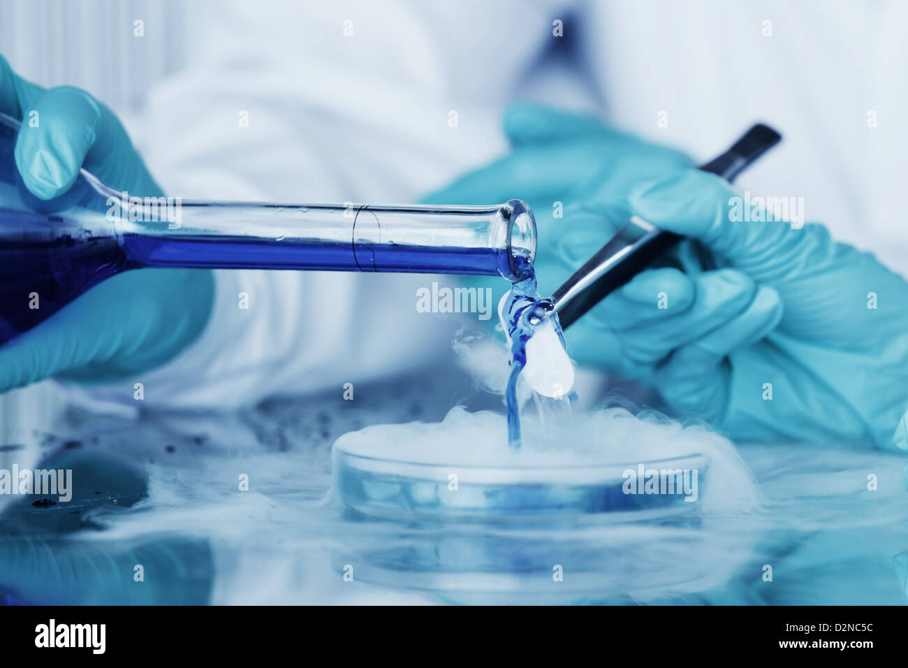 chemical experiment macro close up Stock Photo - Alamy