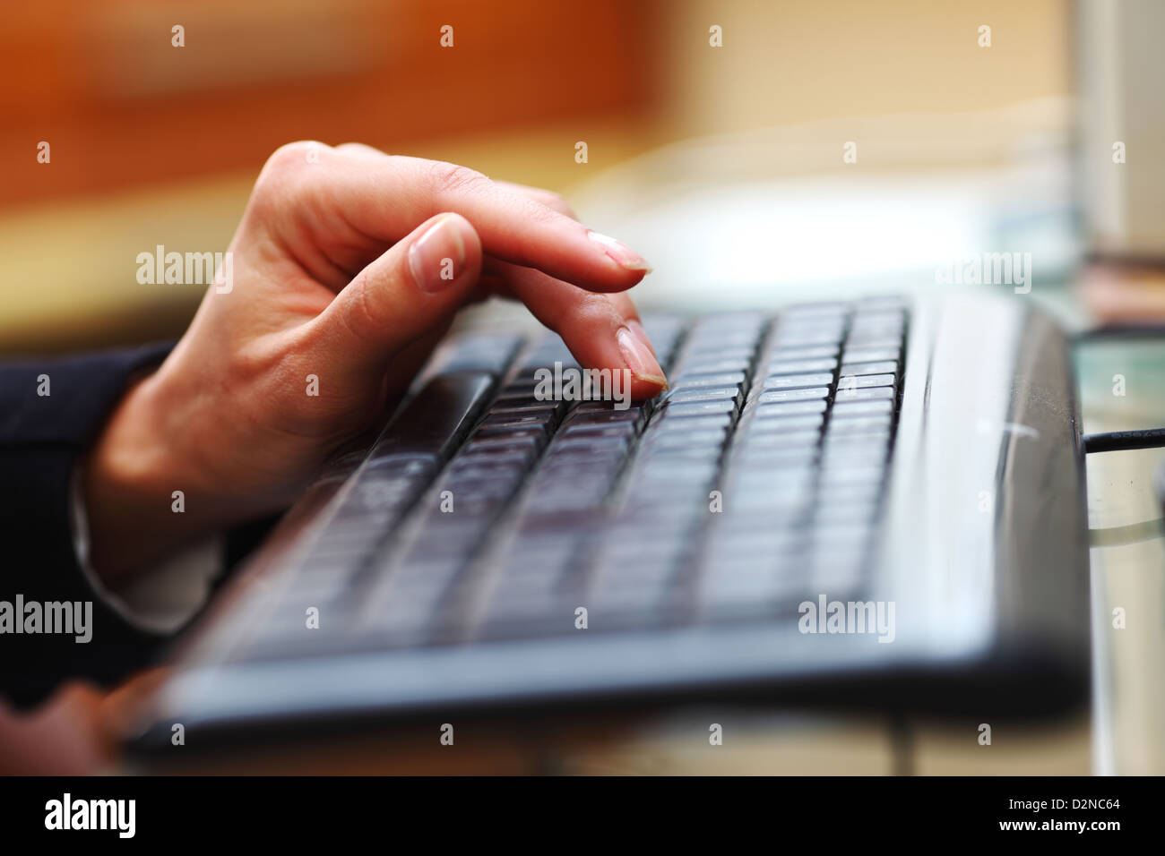 woman hands working on keyboard Stock Photo - Alamy