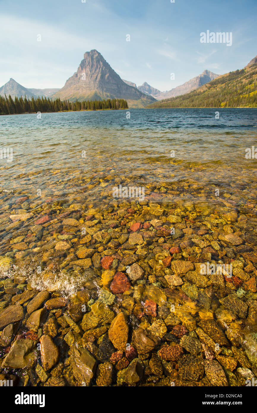 Two Medicine Lake in Glacier National Park in the Rocky Mountains of ...