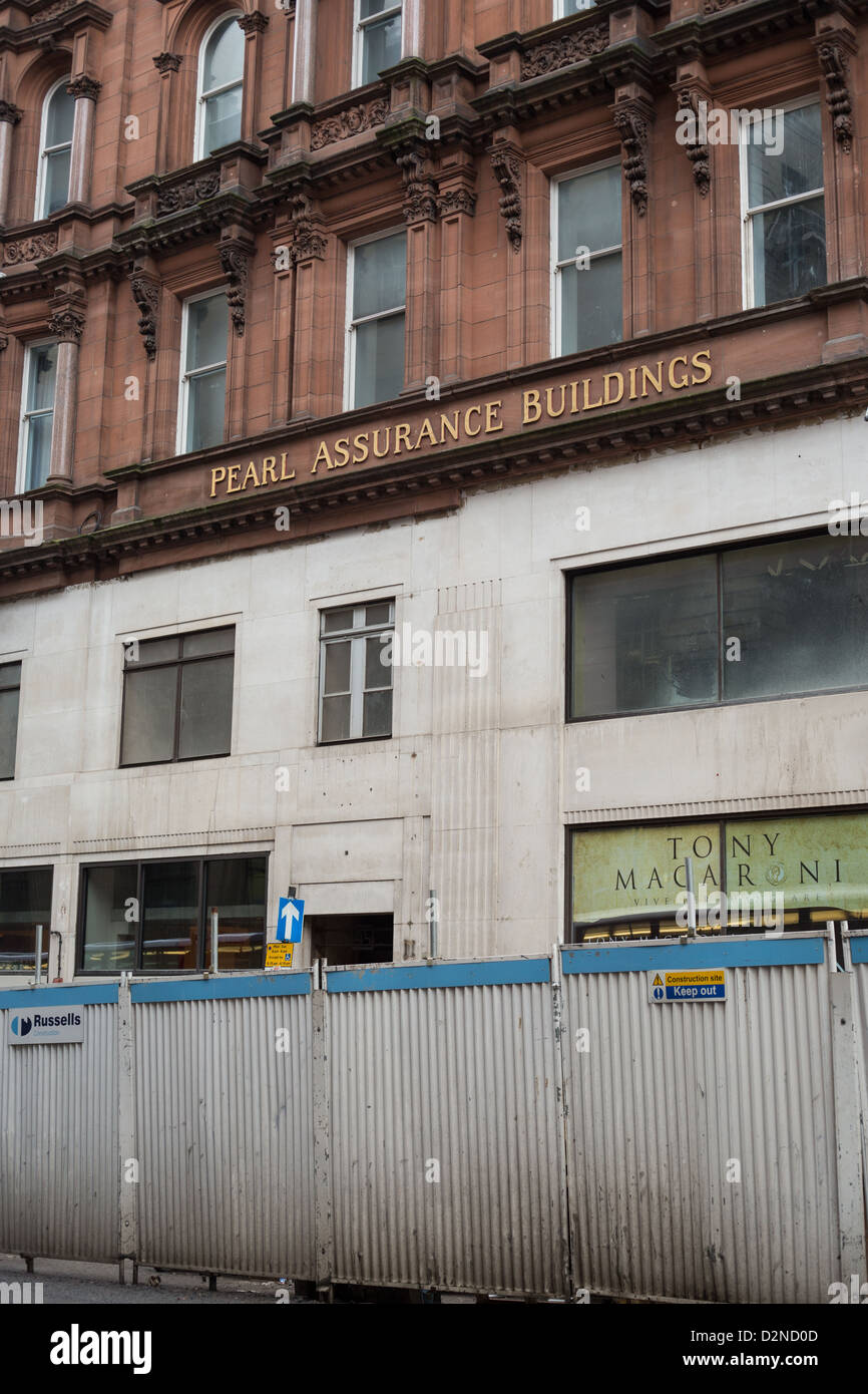 Rundown streets, To Let signs, and boarded up shops, in the City centre ...