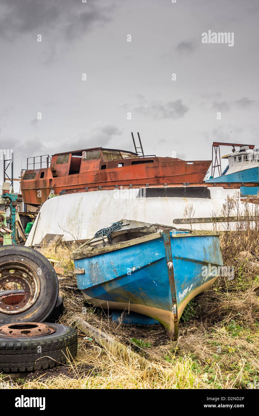 Fibreglass boats rotting hi-res stock photography and images - Alamy