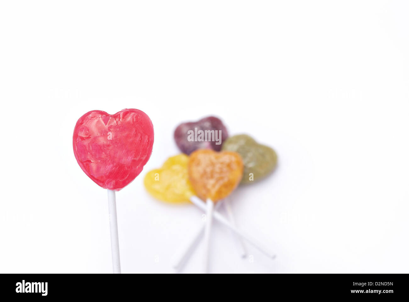 Heart Shape Lollipop Candy Stock Photo - Alamy