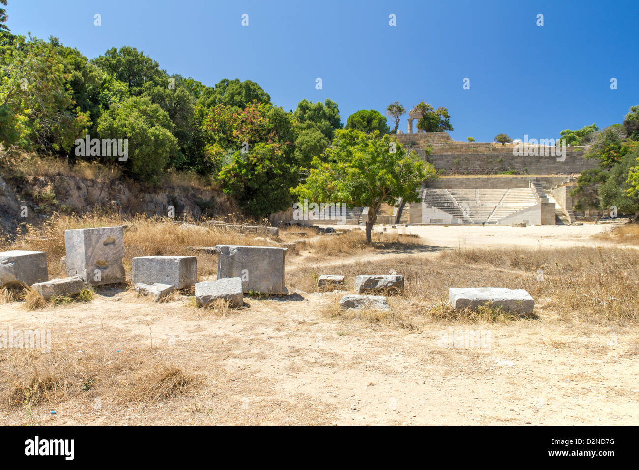 The Acropolis of Rhodes, "Temple of Apollo Stock Photo - Alamy