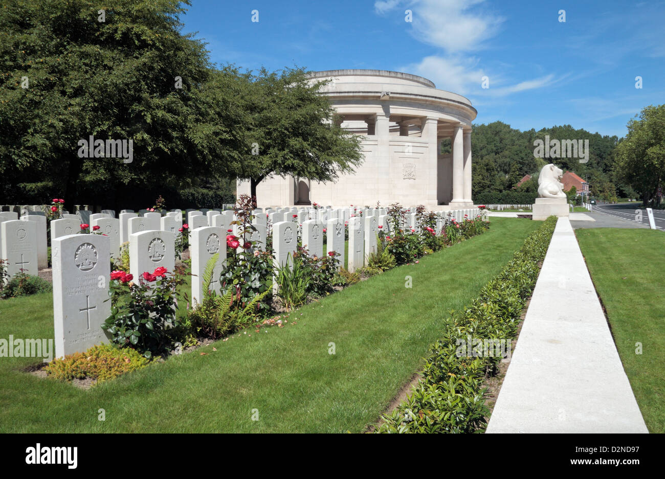 The Ploegsteert Memorial and the Berks Cemetery Extension near Ieper ...
