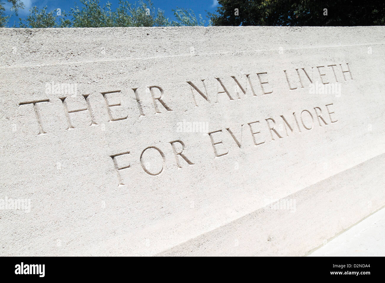 "Their Name liveth For Evermore" on the Stone of Remembrance at the ...