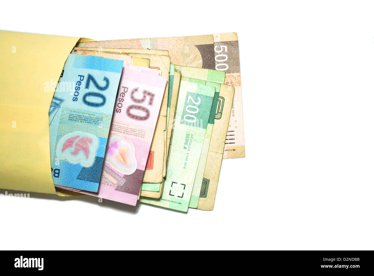 Mexican Pesos currency. Bills and Coins Stock Photo - Alamy