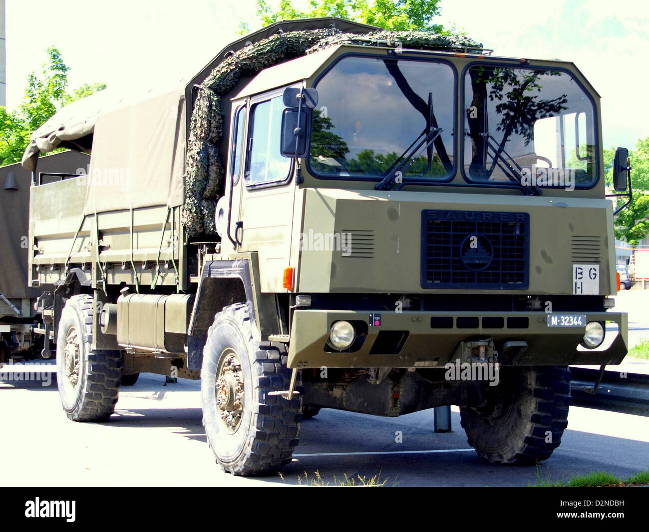 The Saurer truck, equipped with a trailer, is a classic example of ...