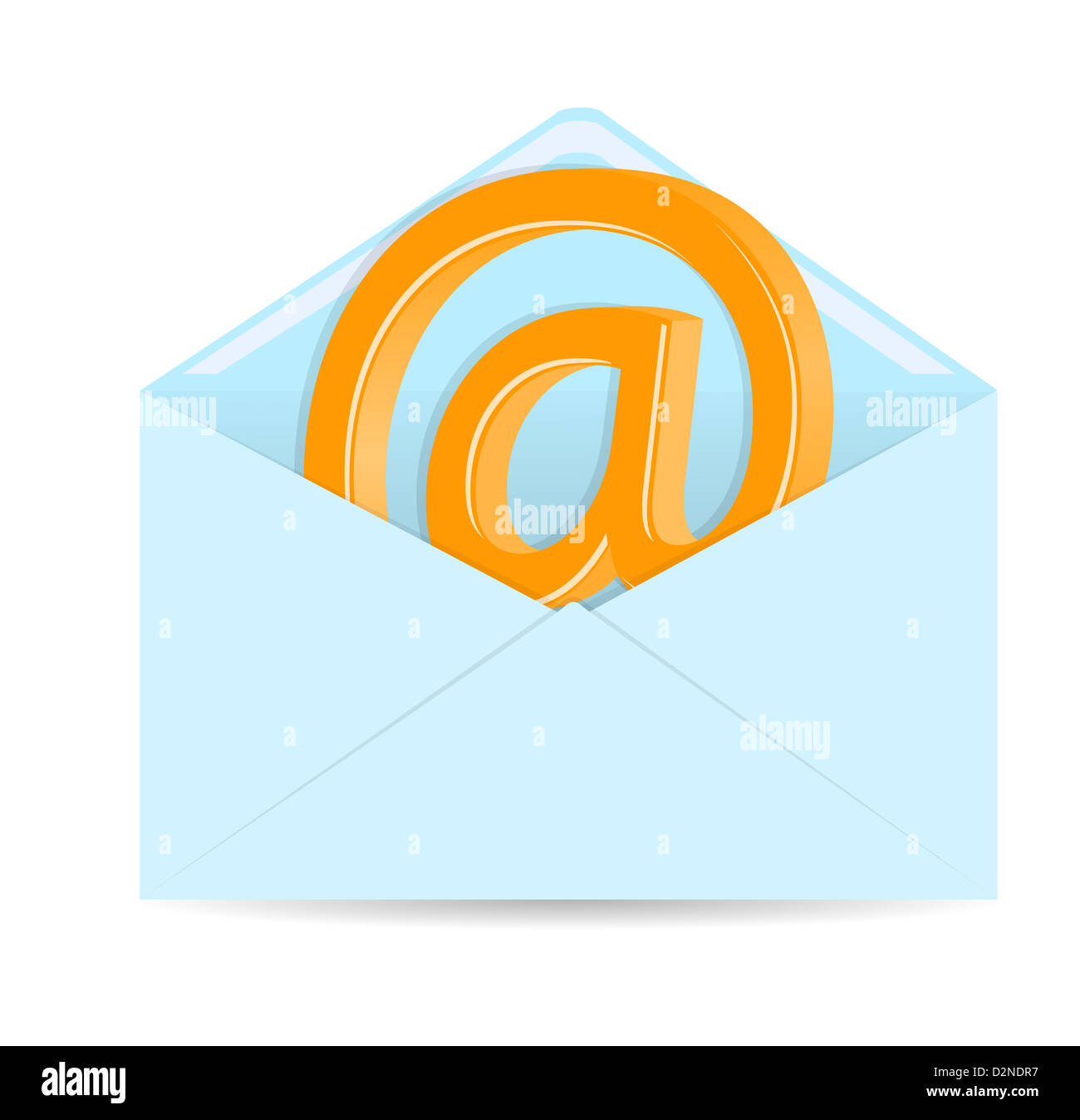 Opened envelope vector mail Cut Out Stock Images & Pictures - Alamy