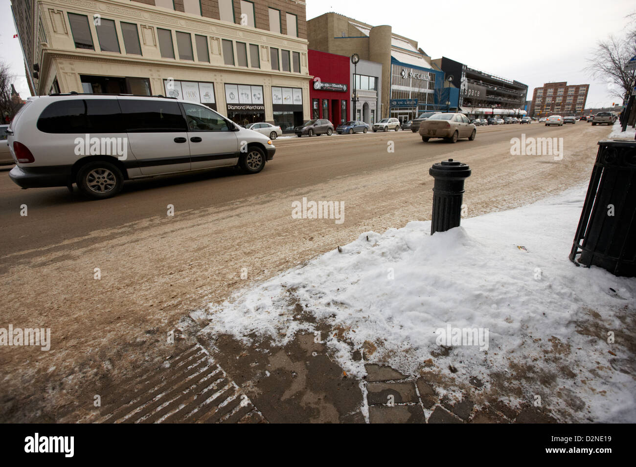 road cleared of snow at junction of first avenue and 21st street east ...