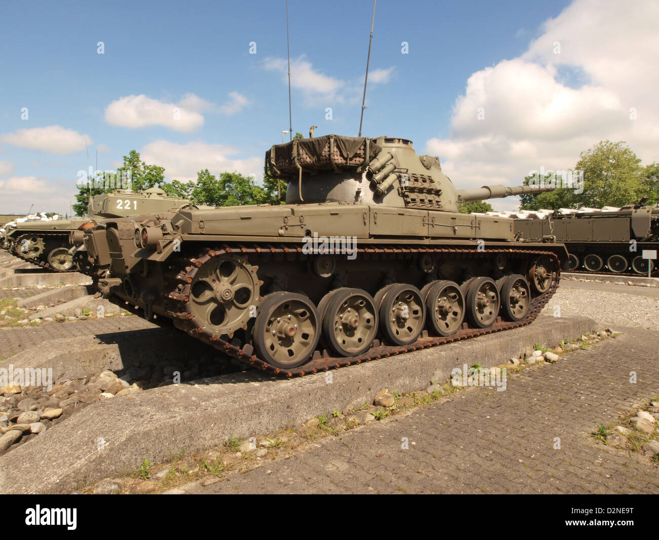 The Panzer 61 is a Swiss-made main battle tank used by the Swiss Army ...