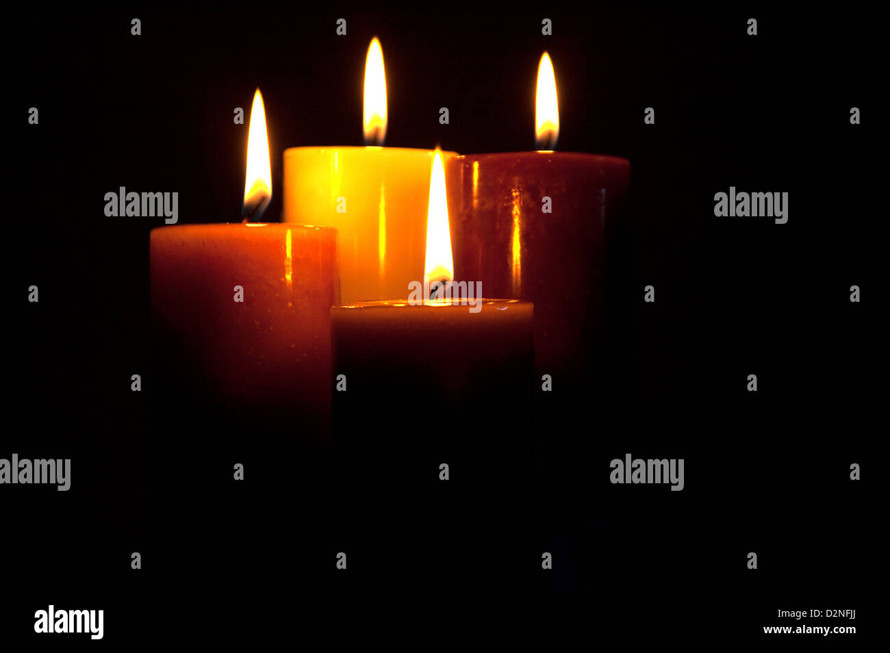 Four candles hi-res stock photography and images - Alamy