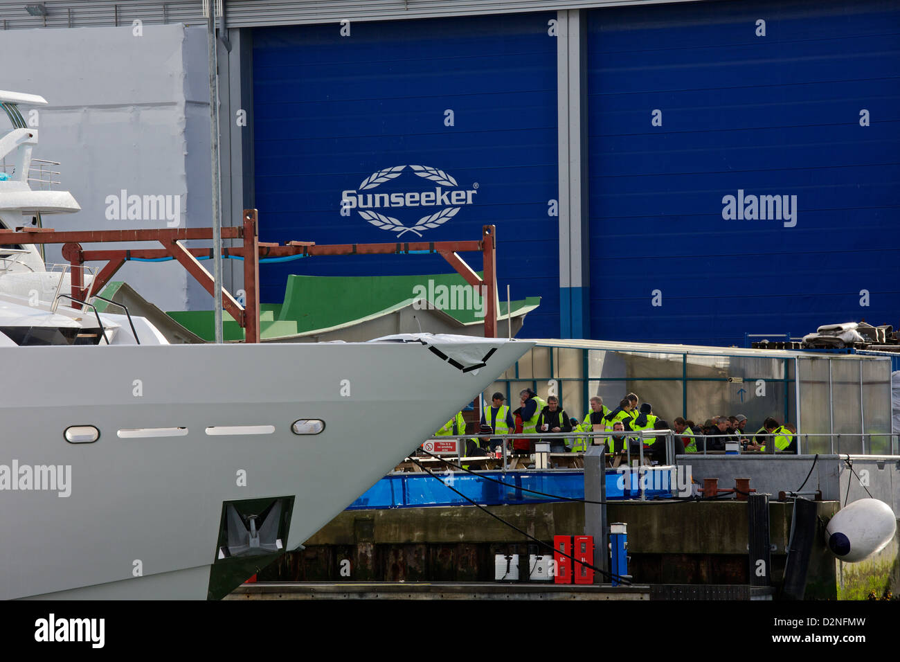 Boatbuilder luxury yacht sunseeker yacht construction industry poole hi ...