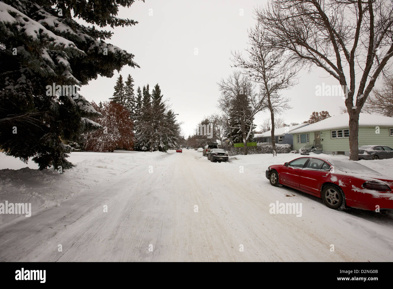 Neighbourhood in snow hi-res stock photography and images - Alamy