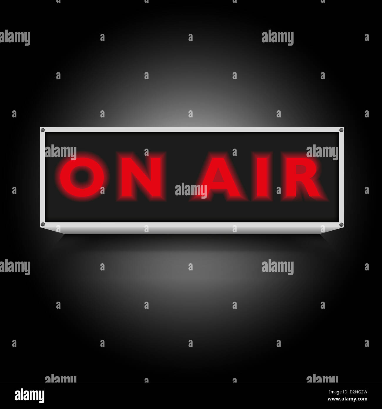 On Air Sign on Black Background Stock Photo - Alamy