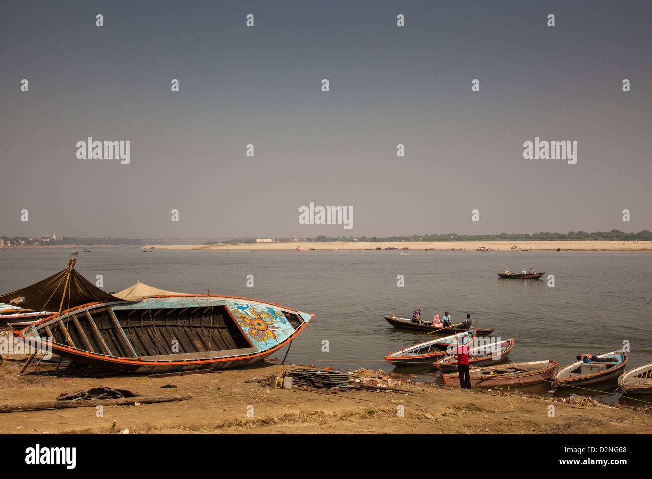 boats, Varanasi, India Stock Photo - Alamy