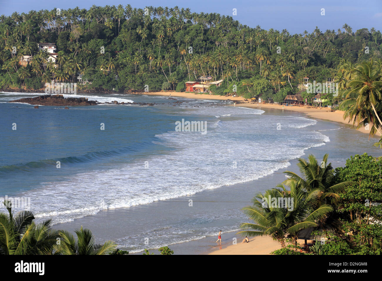 Scenic Marissa Bay beach on the south coast of Sri Lanka Stock Photo ...