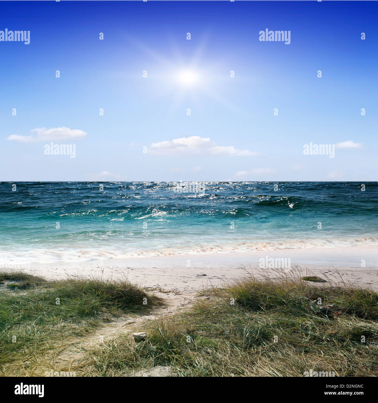 sea beach and blue sea Stock Photo - Alamy