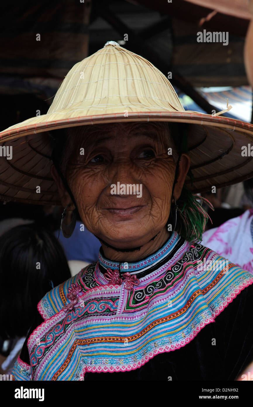 h'mong people in an intricate hand made costume embroider in over 3 ...