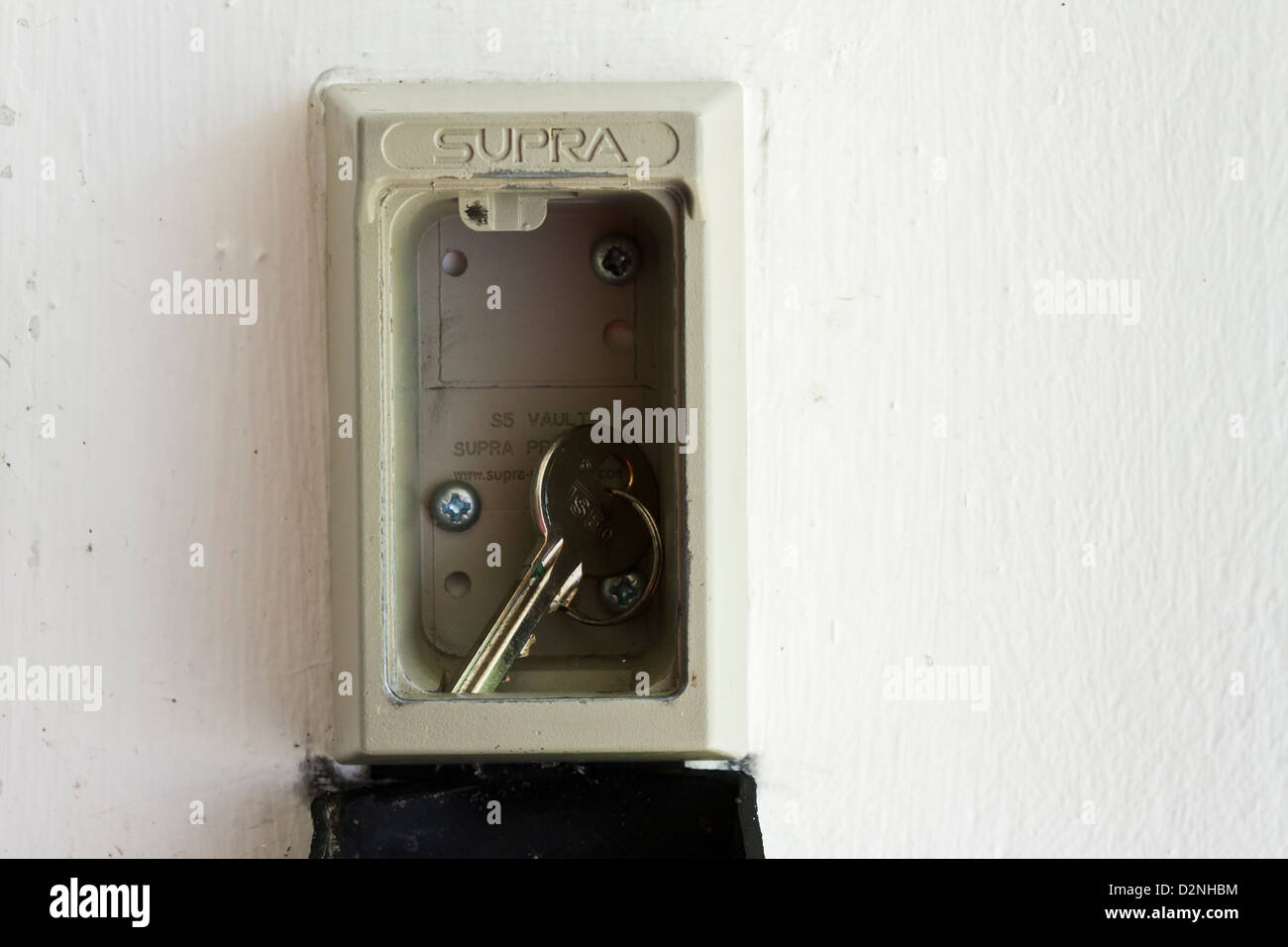 A keysafe on the outside wall of a house Stock Photo - Alamy