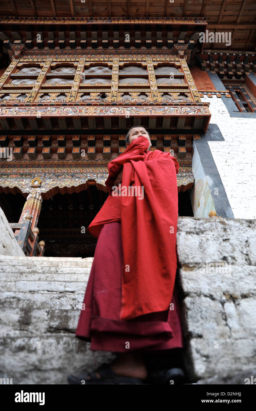monk,standing in front of his monestery Stock Photo - Alamy