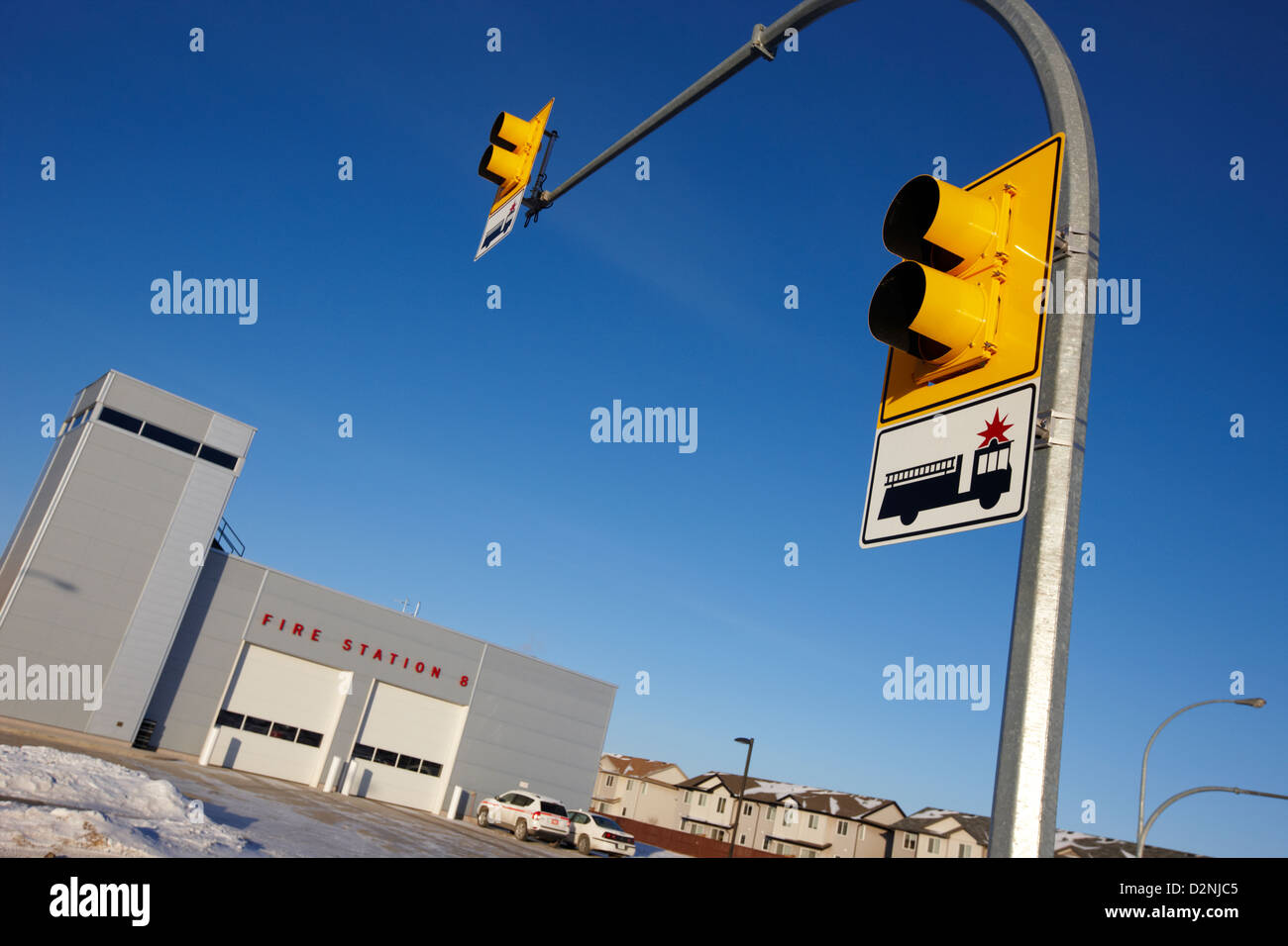 Fire station road sign hi-res stock photography and images - Alamy