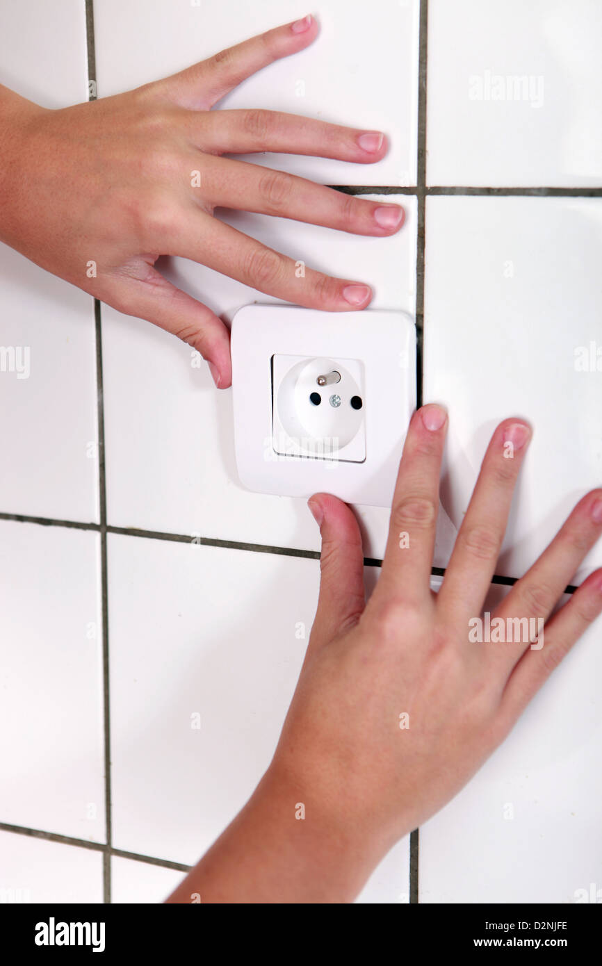 Installation of security lighting hi-res stock photography and images ...