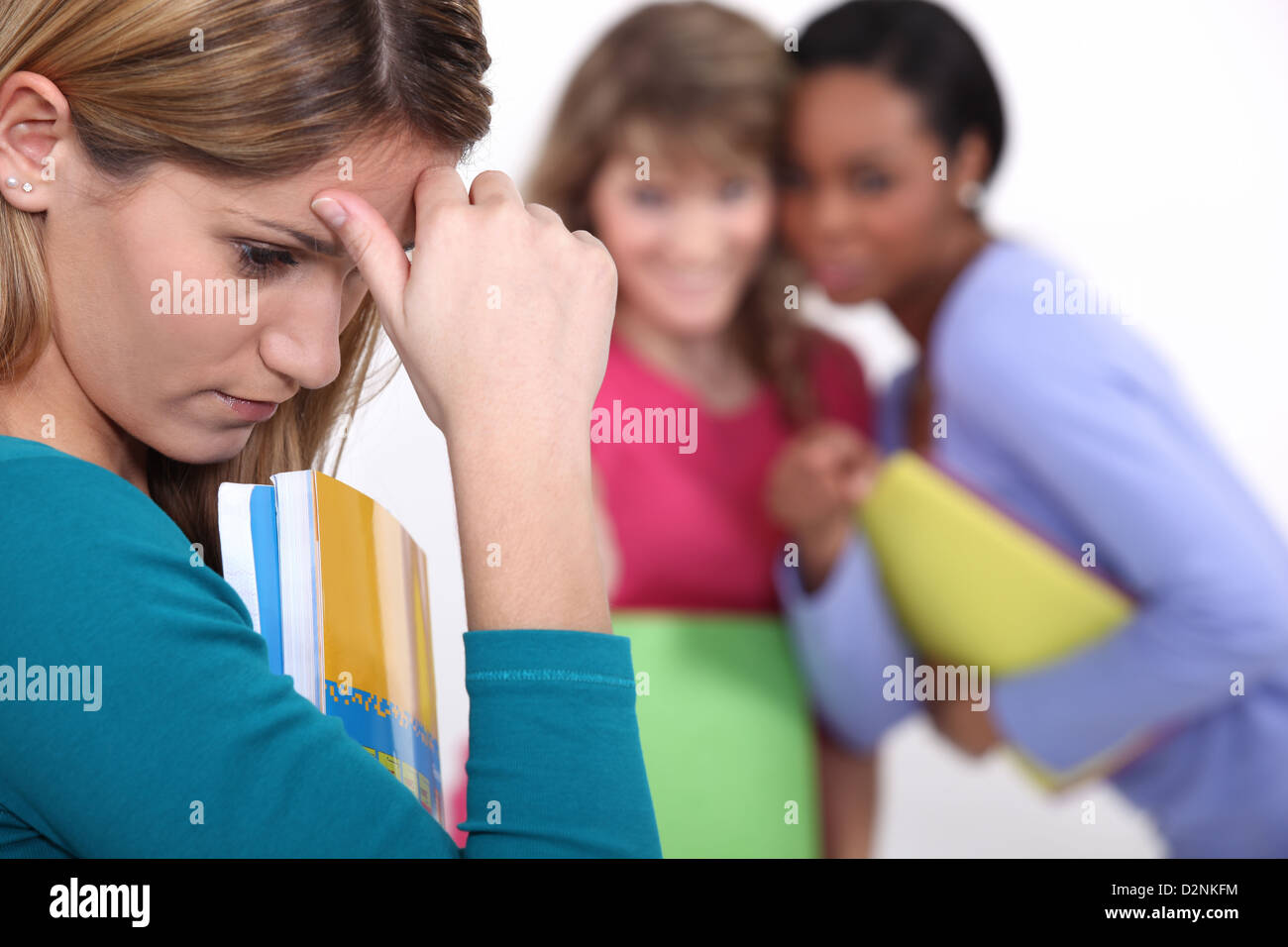 Student girls gossiping school hi-res stock photography and images - Alamy