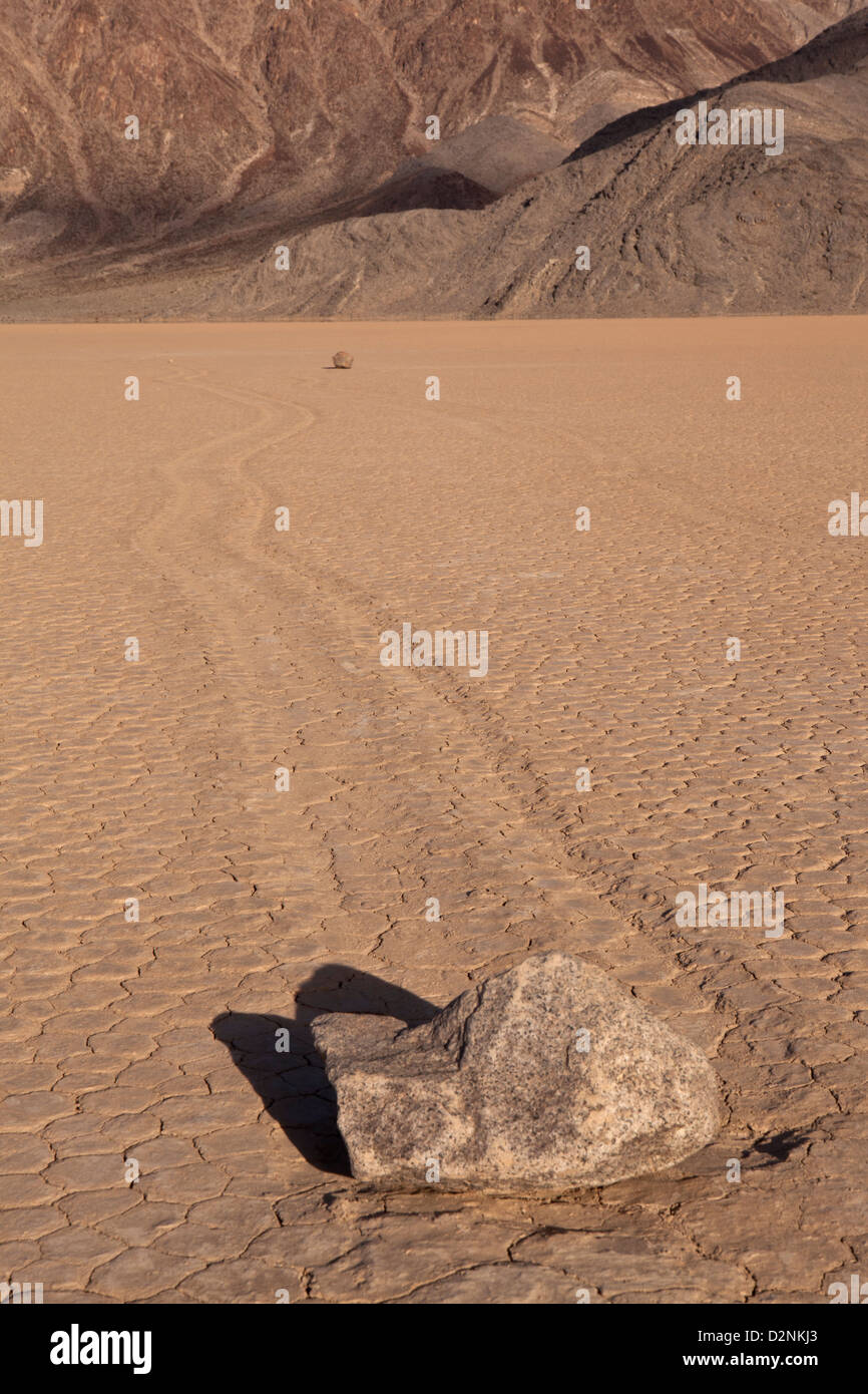 Sliding rocks at The Racetrack in Death Valley National Park ...