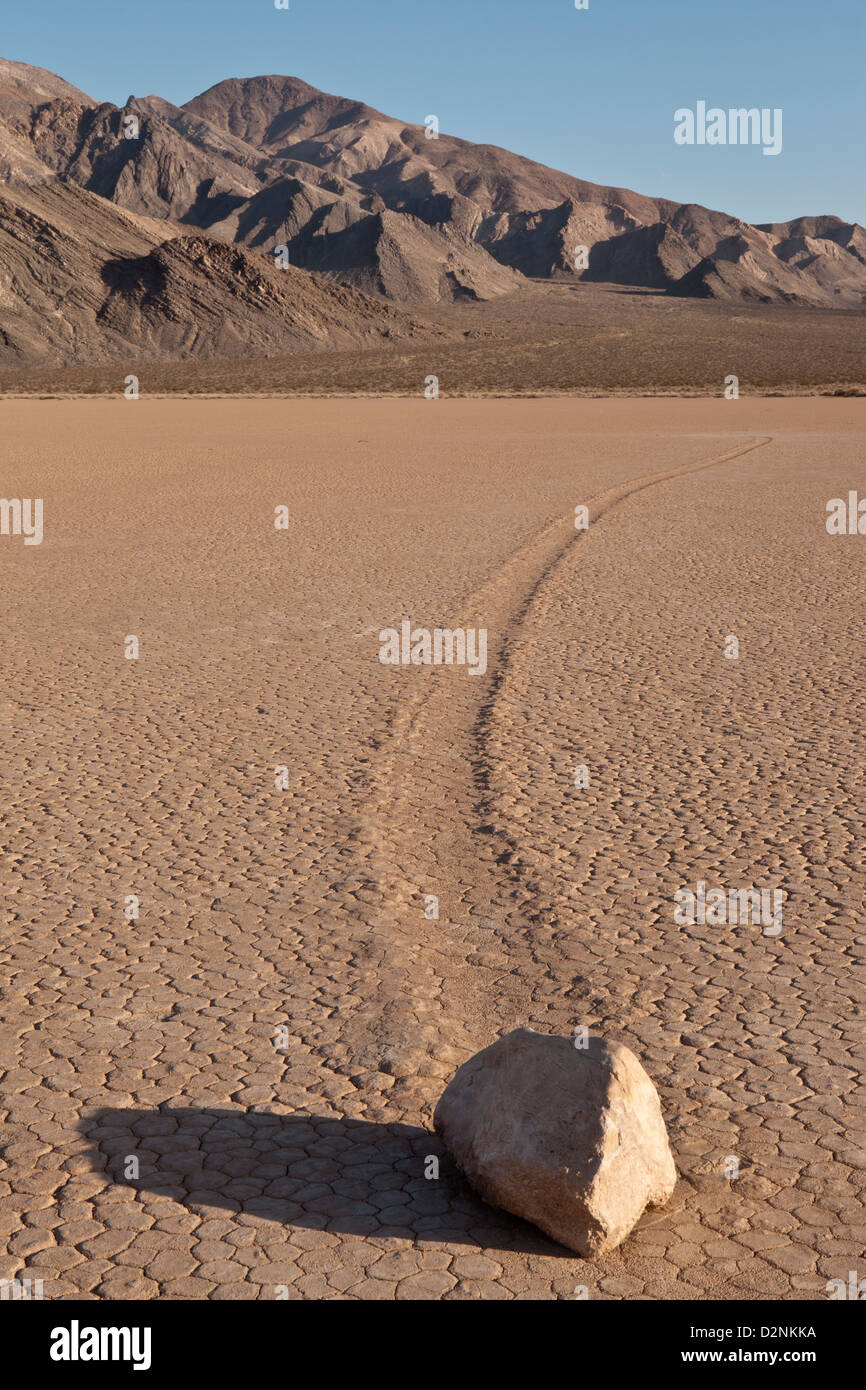 Sliding rocks at The Racetrack in Death Valley National Park ...