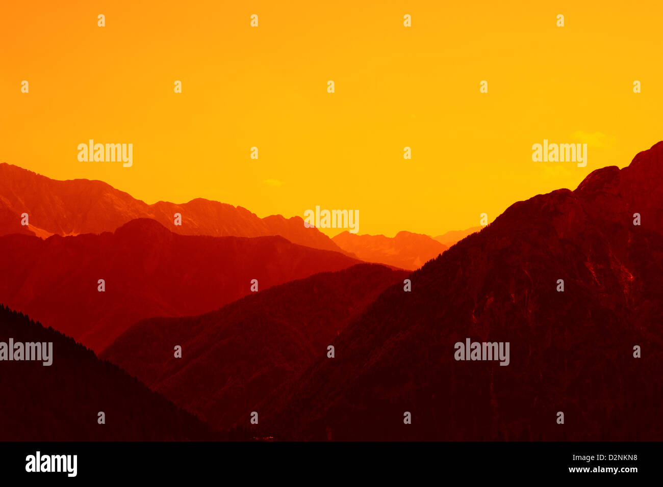 Sunset cloud mountain red gold hi-res stock photography and images - Alamy