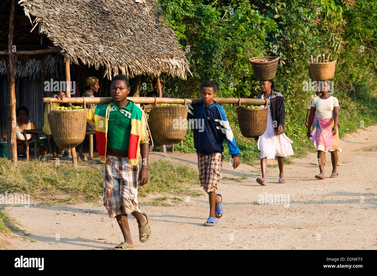 village scene near fort dauphin (taolagnaro), madagascar Stock Photo ...