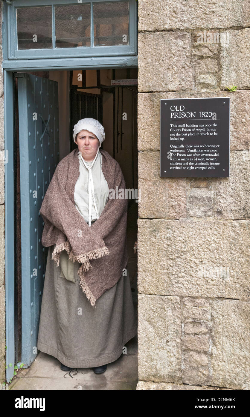 Scotland, Historic Inverary Jail, Old Jail circa 1820, female prisoner ...