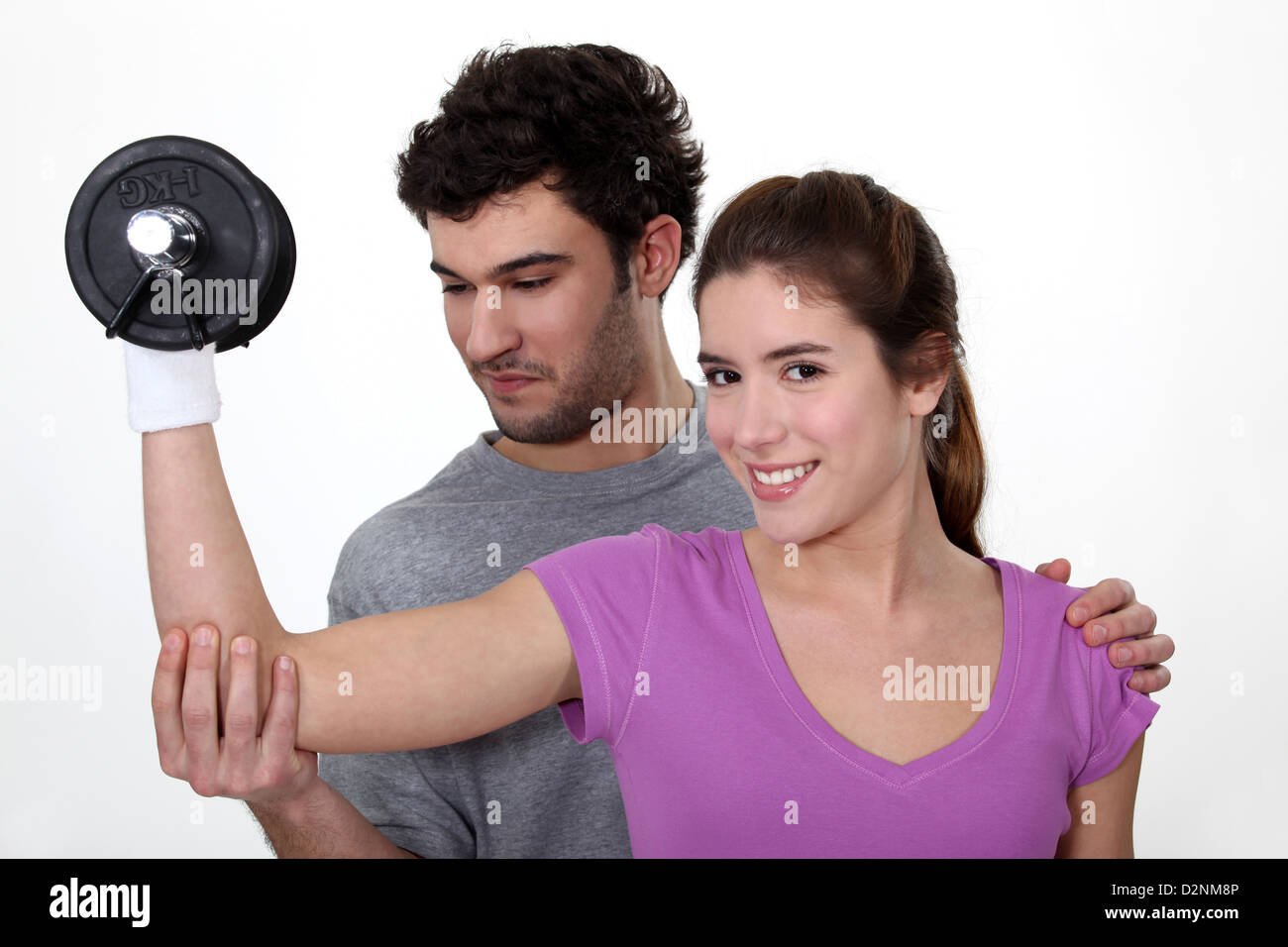 couple training together Stock Photo - Alamy